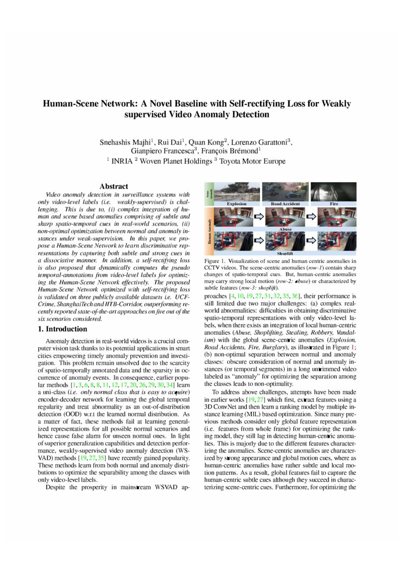 Human Scene Network A Novel Baseline With Self Rectifying Loss For Weakly Supervised Video