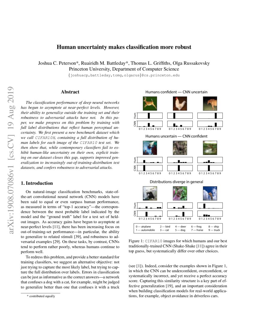 Human uncertainty makes classification more robust | DeepAI