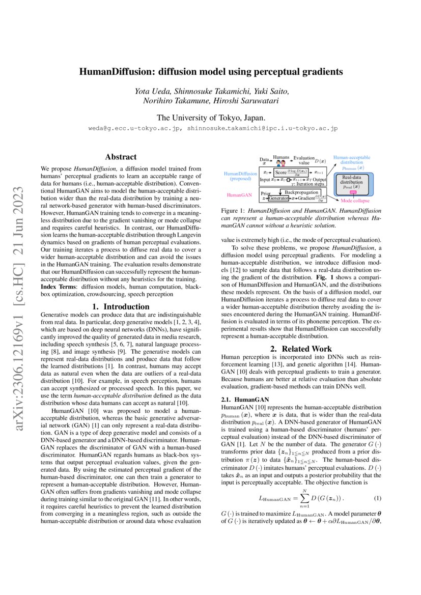 HumanDiffusion: diffusion model using perceptual gradients | DeepAI