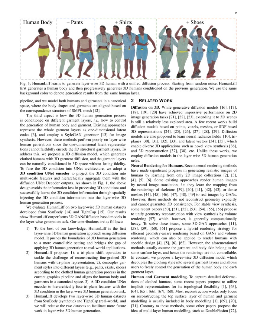 Humanliff Layer Wise 3d Human Generation With Diffusion Model Deepai