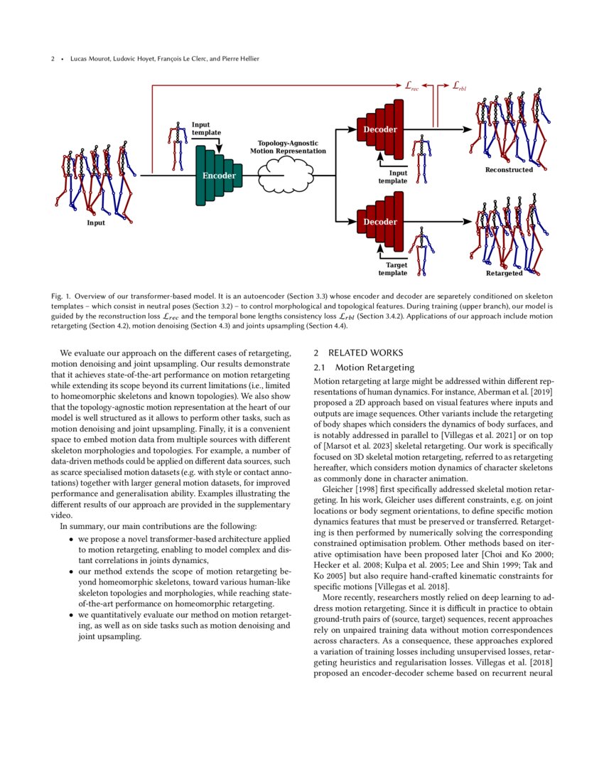 HuMoT: Human Motion Representation using Topology-Agnostic Transformers for Character Animation ...