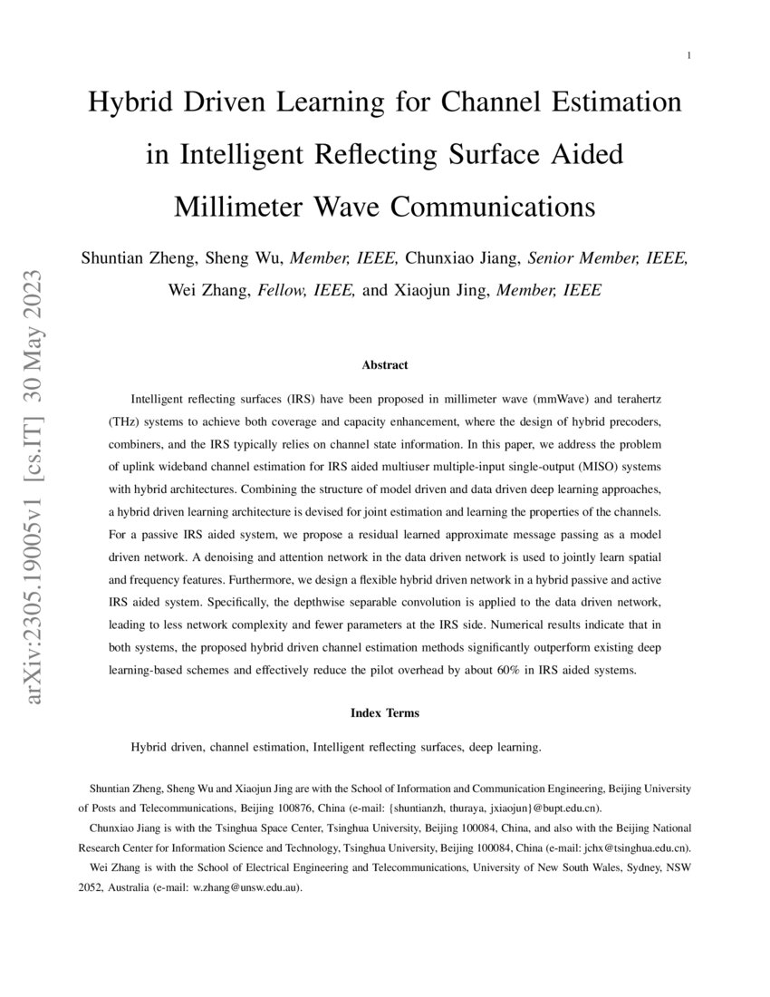 Hybrid Driven Learning for Channel Estimation in Intelligent Reflecting Surface Aided Millimeter ...