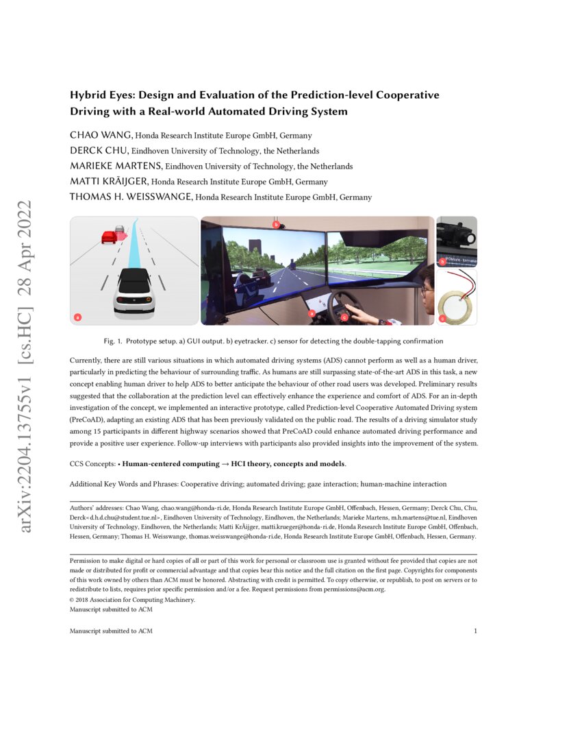 Hybrid Eyes: Design and Evaluation of the Prediction-level Cooperative ...