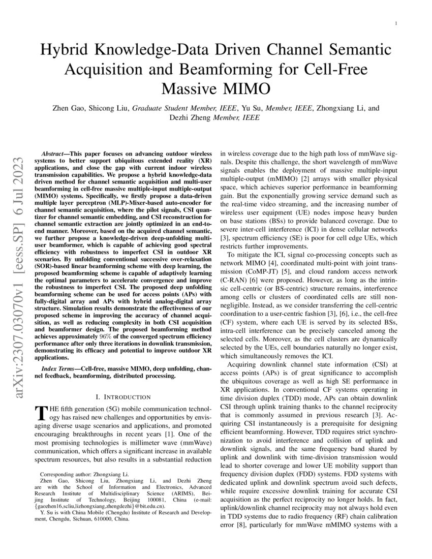 Hybrid Knowledge-Data Driven Channel Semantic Acquisition and Beamforming for Cell-Free Massive ...