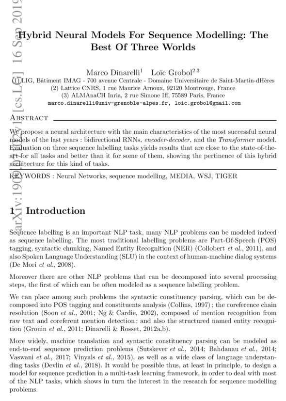 Hybrid Neural Models For Sequence Modelling The Best Of Three Worlds Deepai 8195