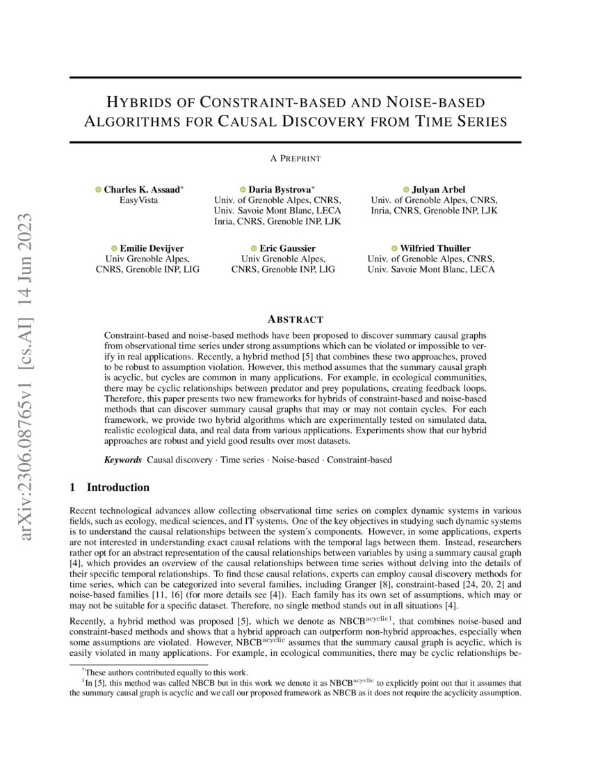 Hybrids of Constraint-based and Noise-based Algorithms for Causal ... Hybrids of Constraint-based and Noise-based Algorithms for Causal ...
