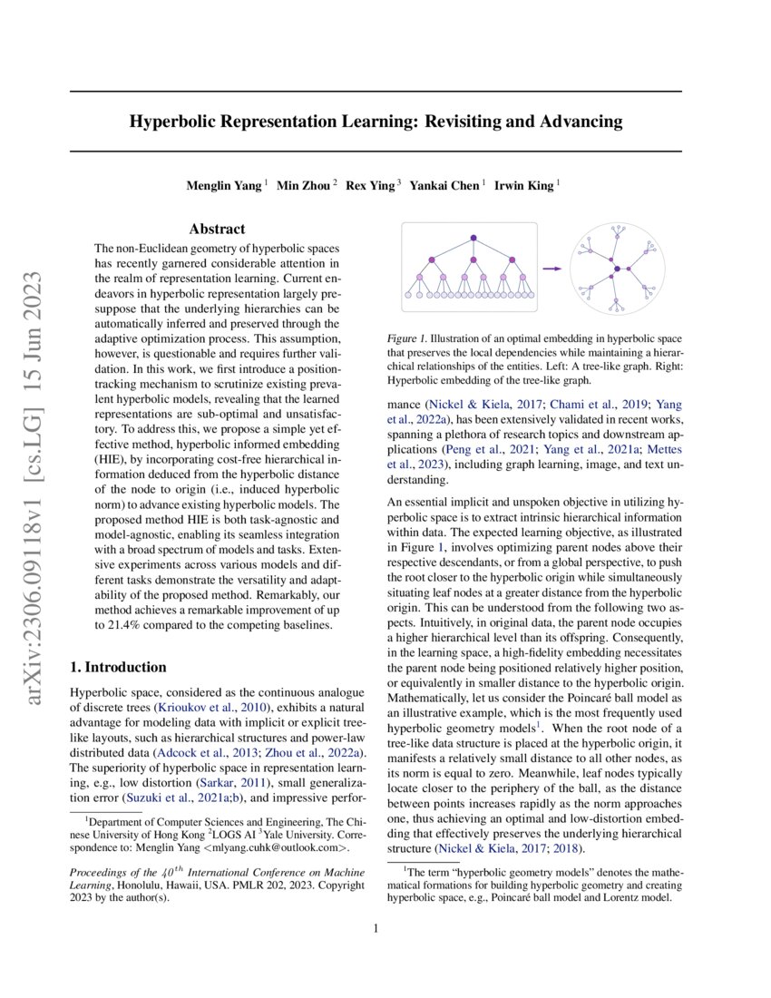 Hyperbolic Representation Learning: Revisiting and Advancing | DeepAI