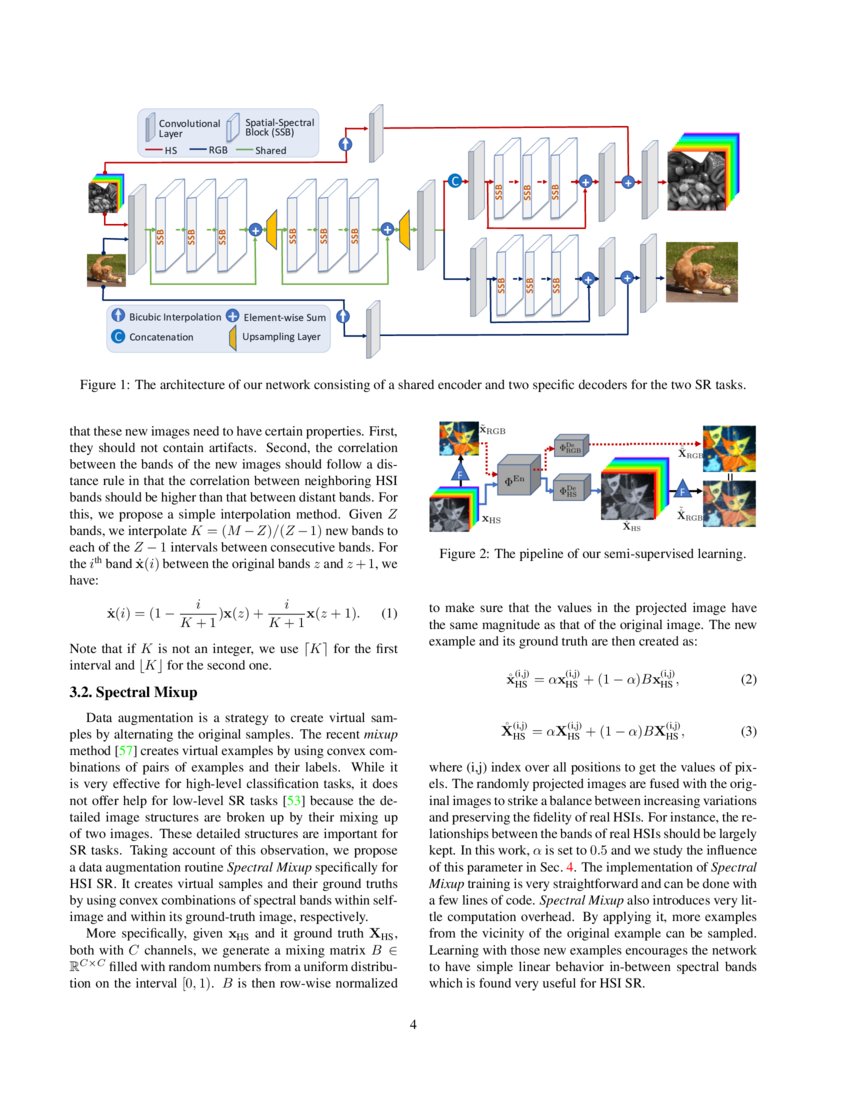 Hyperspectral Image Super-Resolution with Spectral Mixup and Heterogeneous Datasets | DeepAI