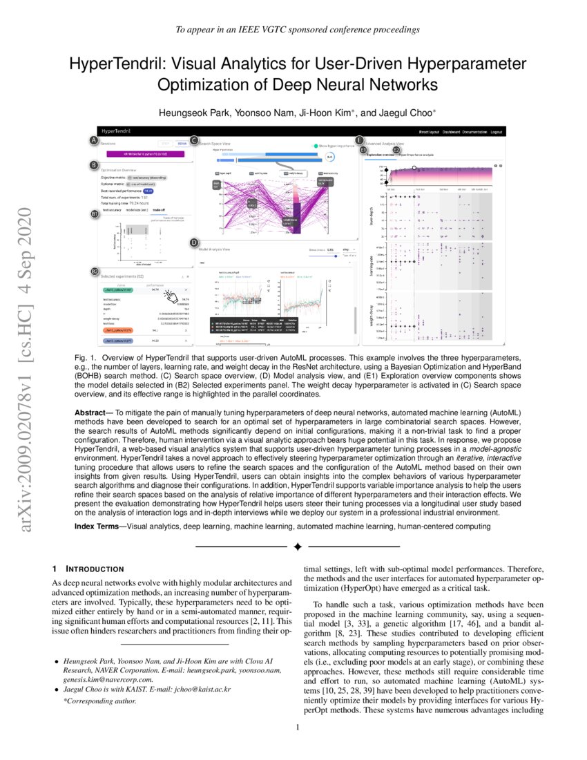 HyperTendril: Visual Analytics for User-Driven Hyperparameter ... HyperTendril: Visual Analytics for User-Driven Hyperparameter ...