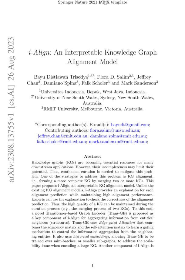 I Align An Interpretable Knowledge Graph Alignment Model Deepai