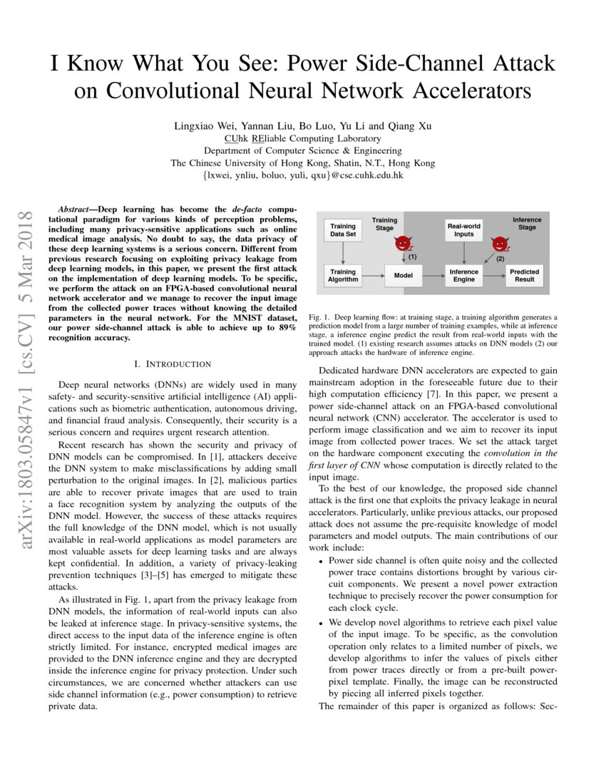 I Know What You See: Power Side-Channel Attack on Convolutional Neural ...