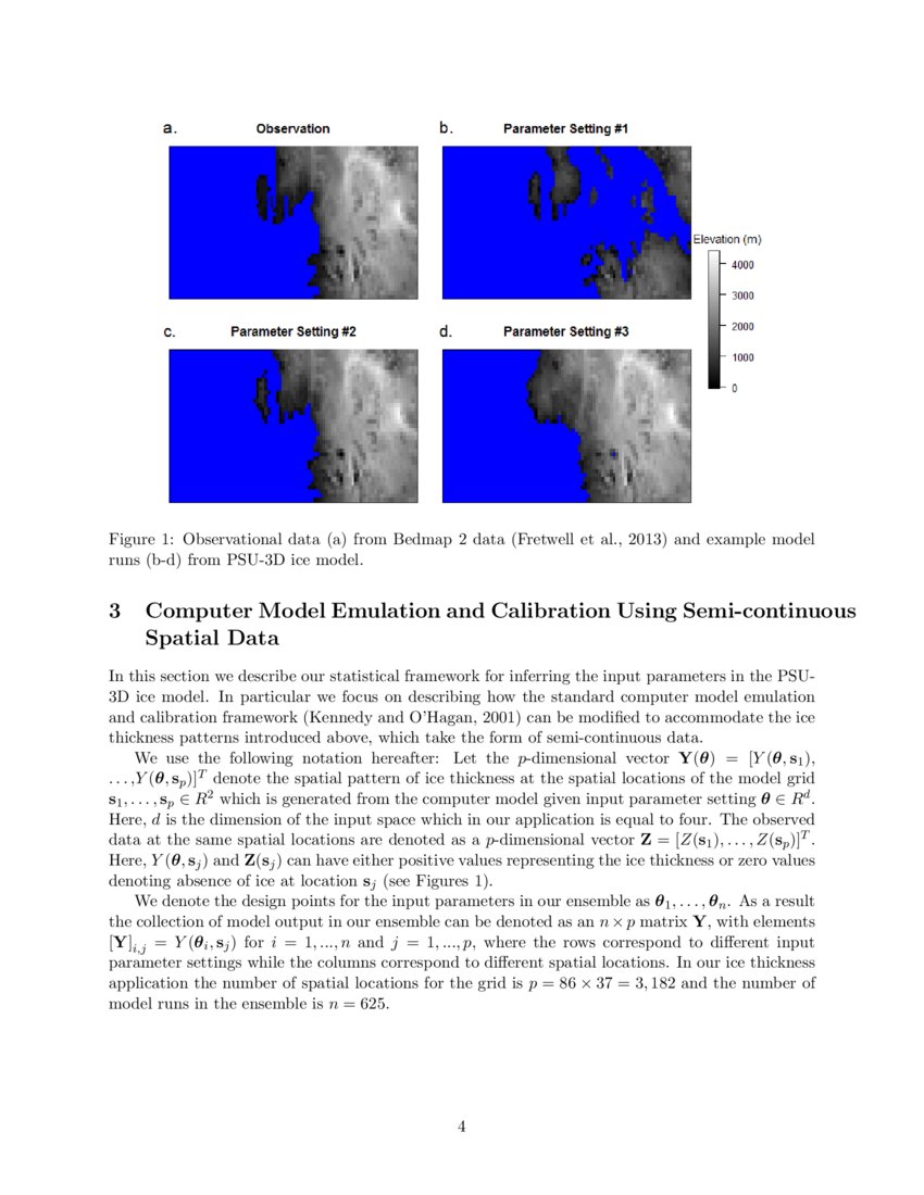 Ice Model Calibration Using Semi-continuous Spatial Data | DeepAI