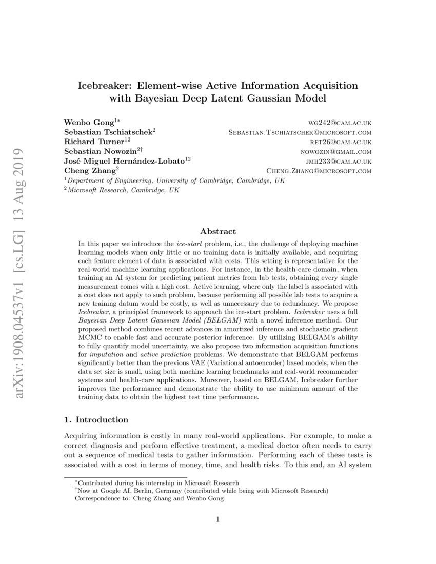 Icebreaker: Element-wise Active Information Acquisition with Bayesian ... Icebreaker: Element-wise Active Information Acquisition with Bayesian ...