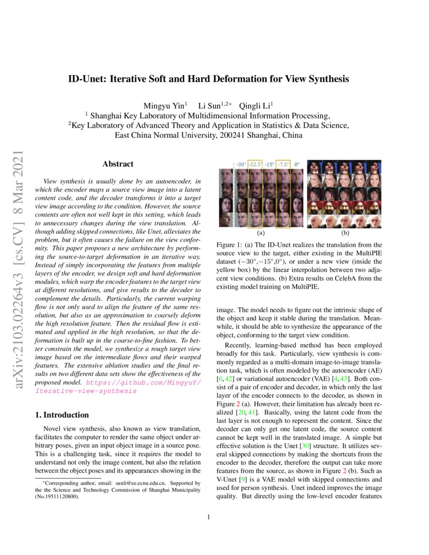 ID-Unet: Iterative Soft and Hard Deformation for View Synthesis | DeepAI ID-Unet: Iterative Soft and Hard Deformation for View Synthesis | DeepAI
