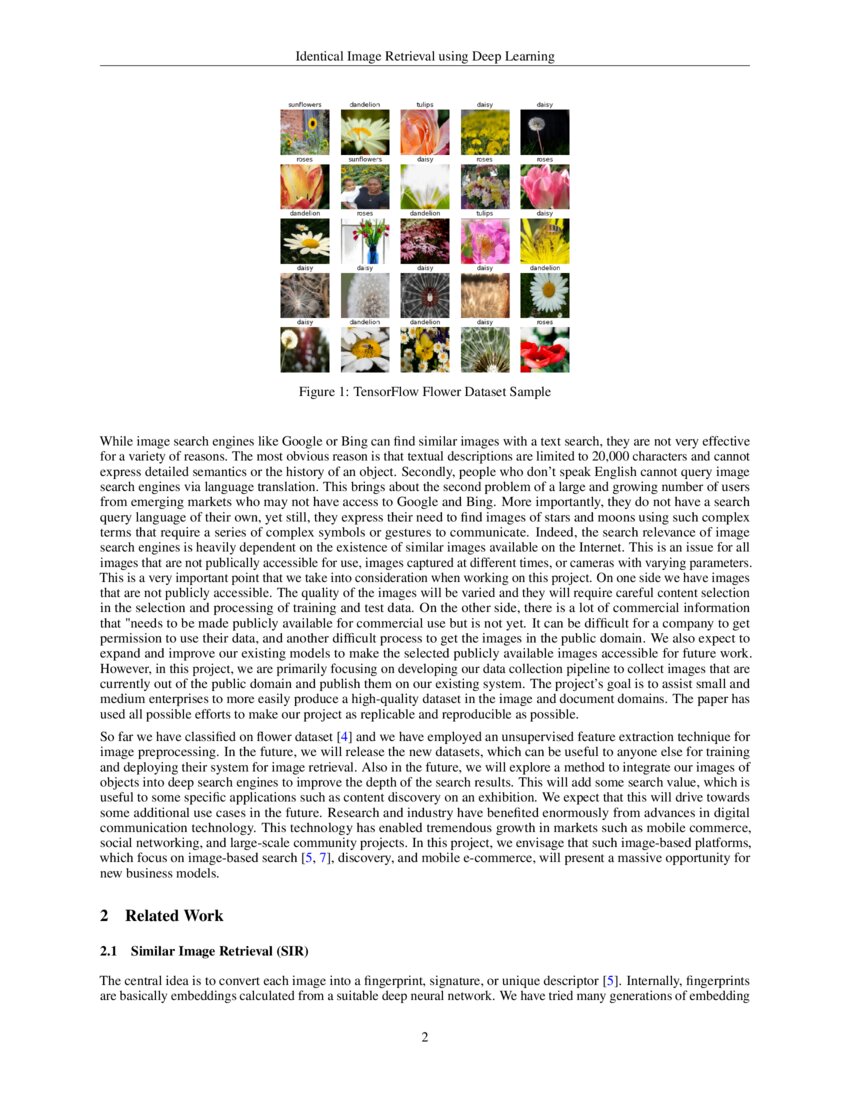 Identical Image Retrieval using Deep Learning | DeepAI