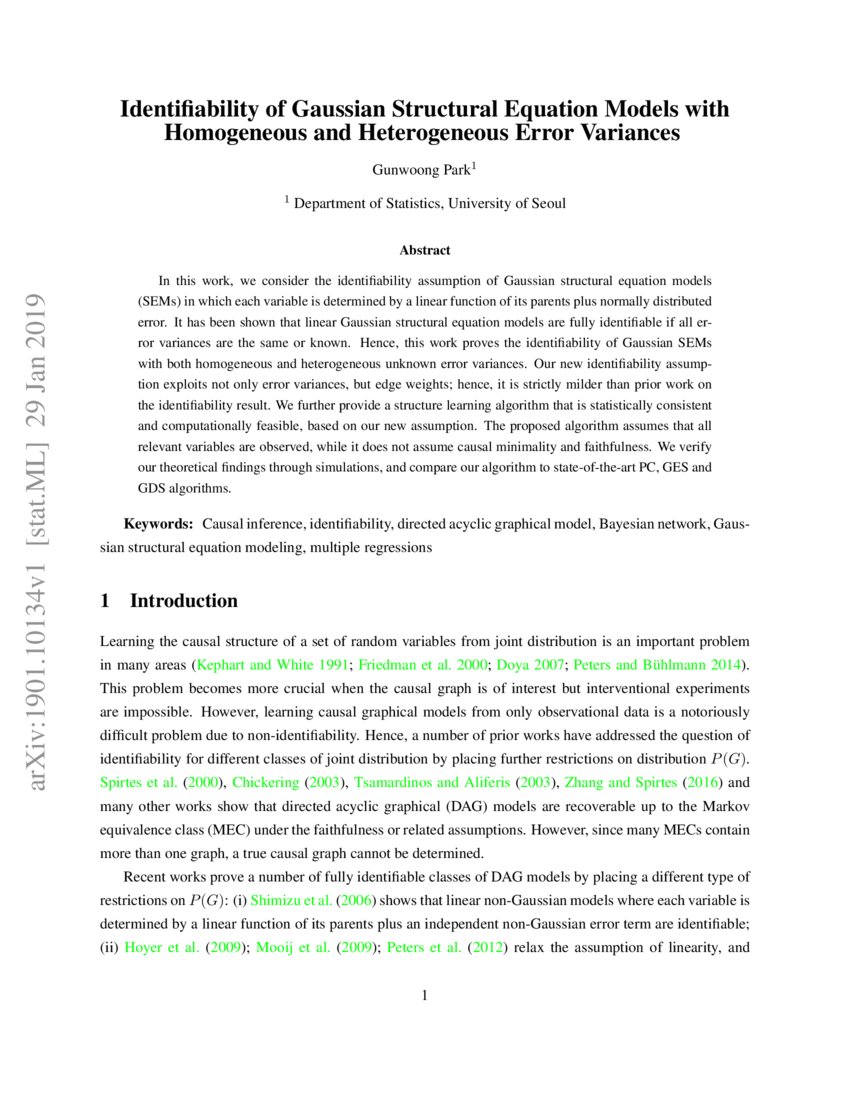 Identifiability Of Gaussian Structural Equation Models With Homogeneous