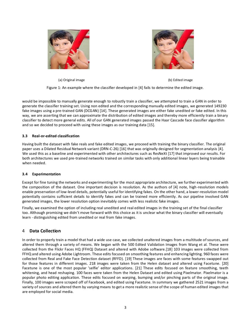 Identifying Human Edited Images using a CNN | DeepAI