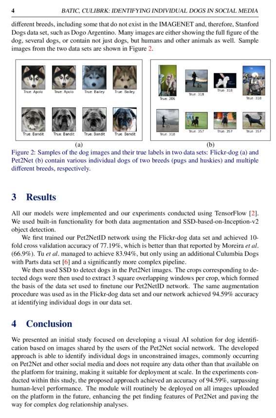 Identifying Individual Dogs in Social Media Images | DeepAI