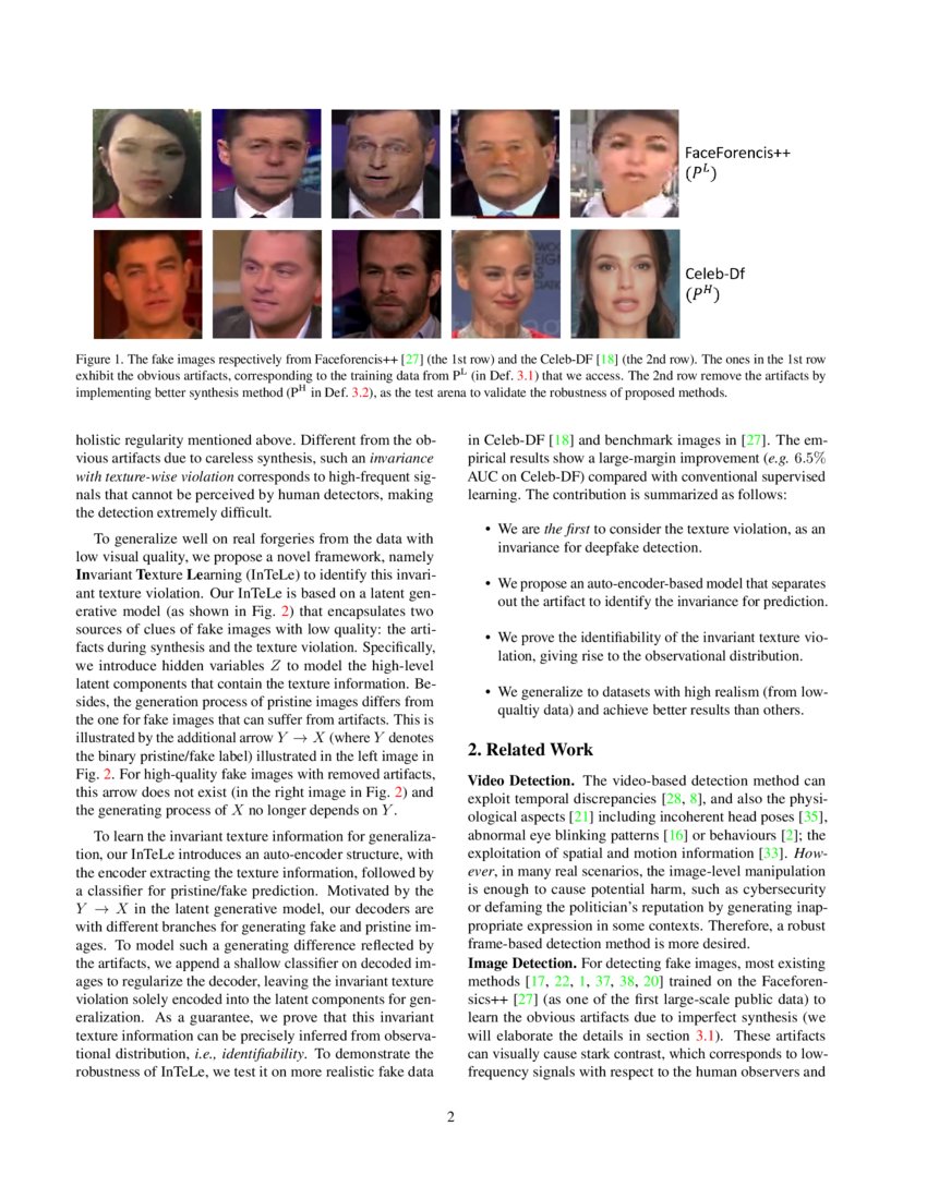 Identifying Invariant Texture Violation For Robust Deepfake Detection Deepai