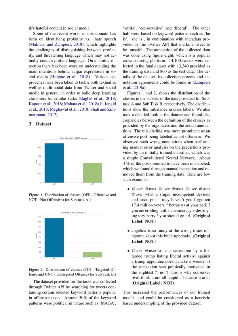 Identifying Offensive Posts and Targeted Offense from Twitter | DeepAI