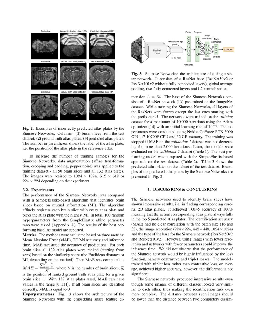 Identifying partial mouse brain microscopy images from Allen reference ...