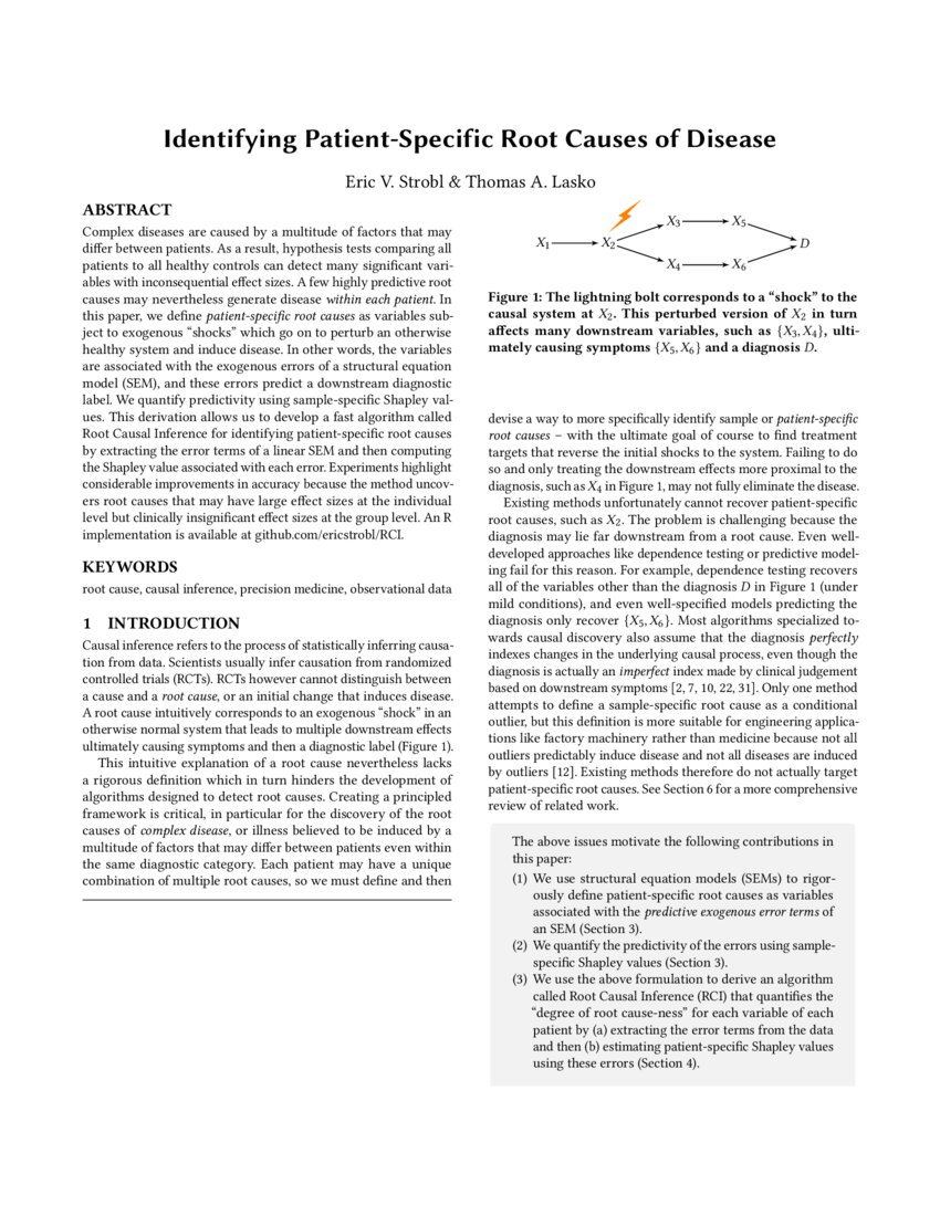 Identifying Patient Specific Root Causes Of Disease Deepai