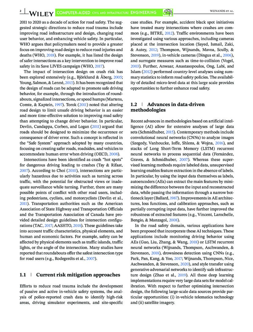Identifying Safe Intersection Design Through Unsupervised Feature