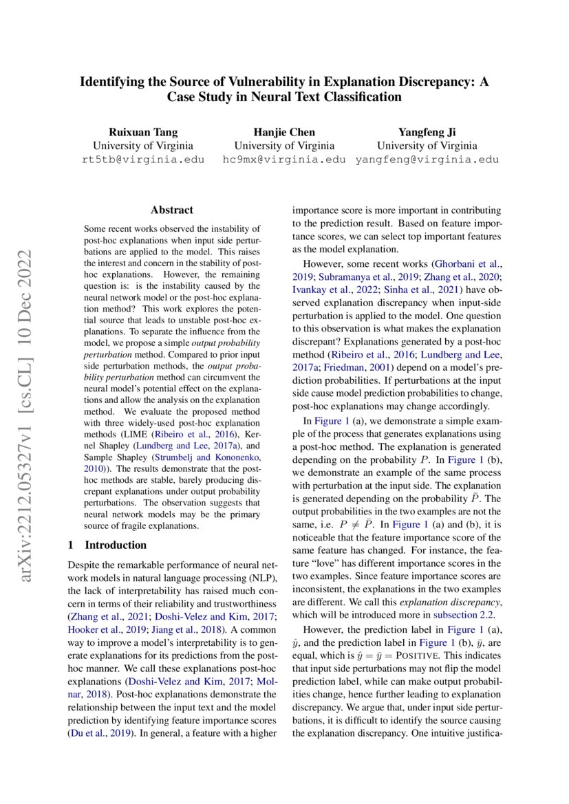 Identifying the Source of Vulnerability in Explanation Discrepancy: A Case Study in Neural Text ...