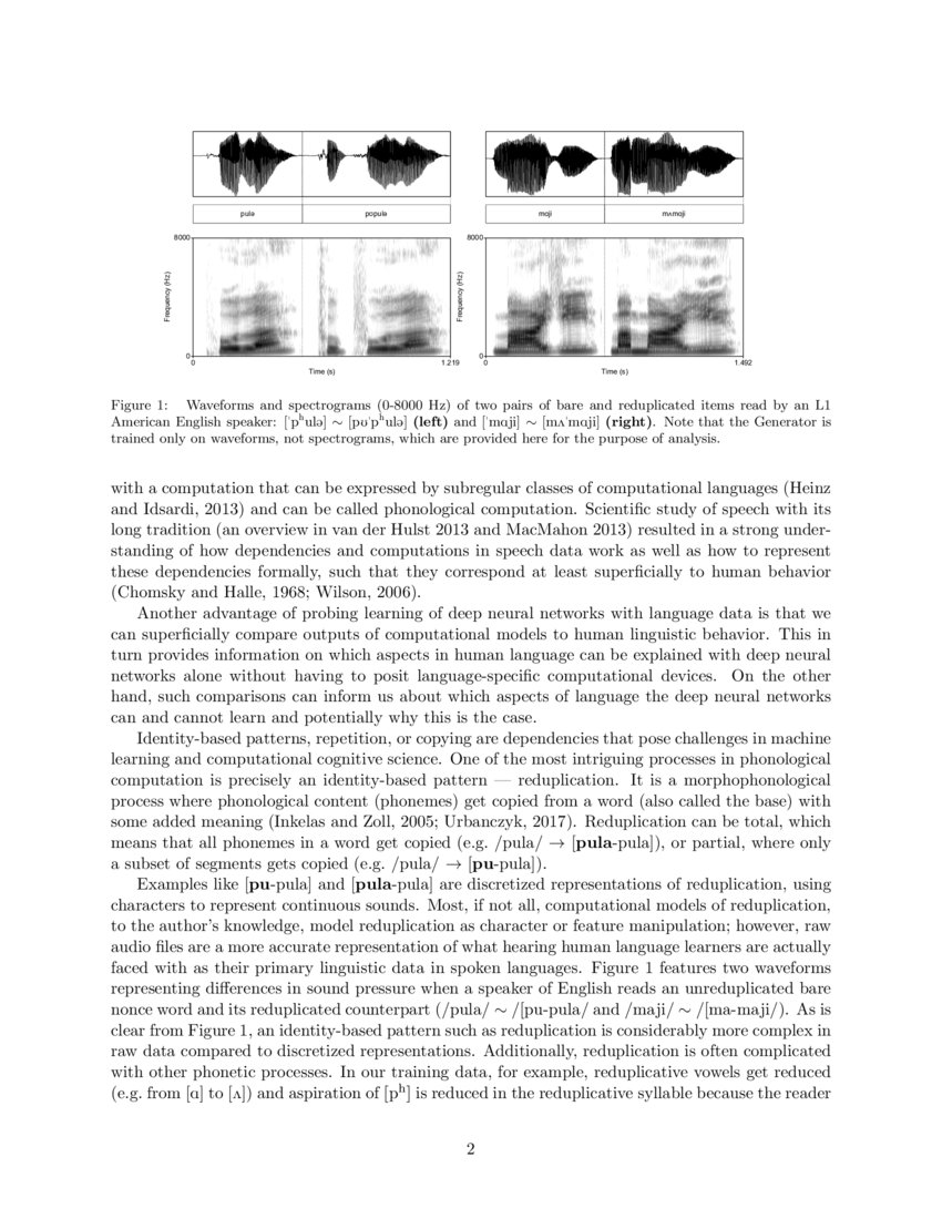 Identity-Based Patterns in Deep Convolutional Networks: Generative Adversarial Phonology and ...