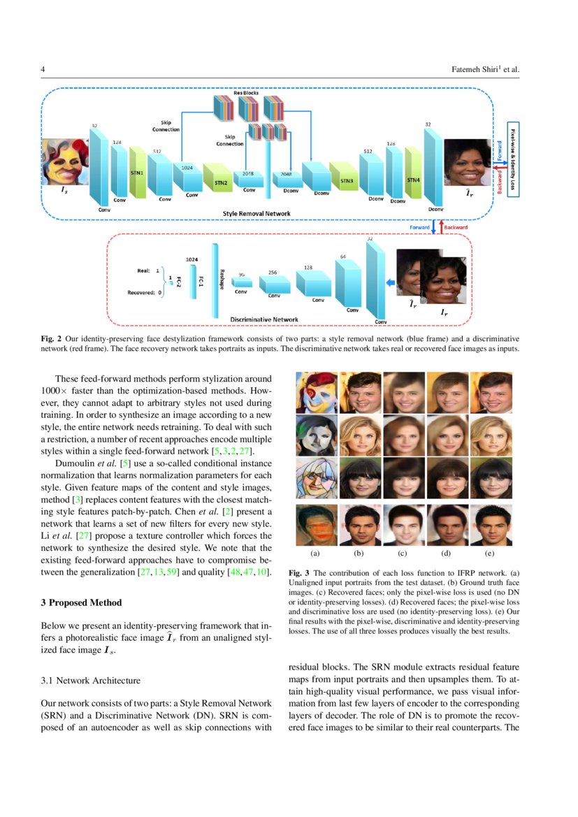 Identity-preserving Face Recovery from Stylized Portraits | DeepAI