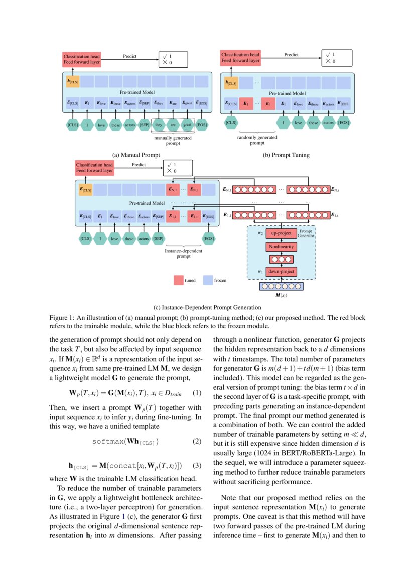 IDPG: An Instance-Dependent Prompt Generation Method | DeepAI