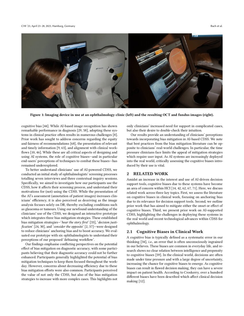 "If I Had All the Time in the World": Ophthalmologists' Perceptions of Anchoring Bias Mitigation ...