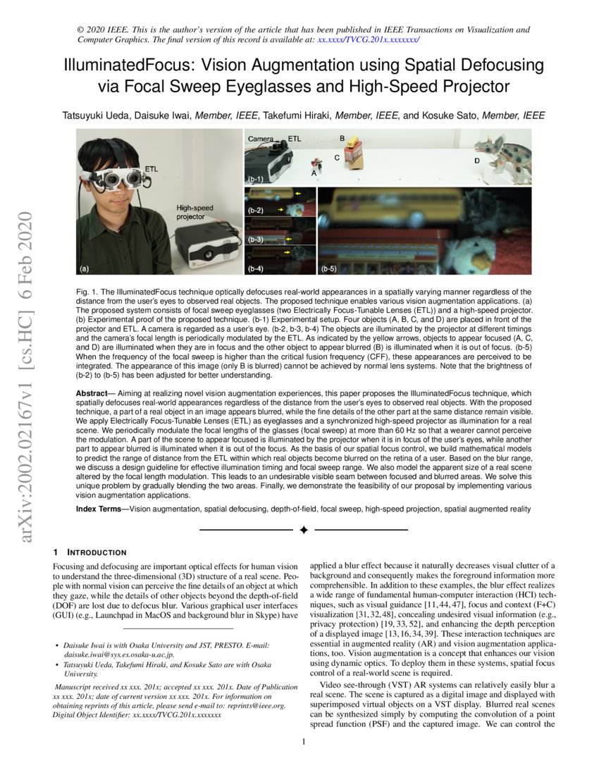 IlluminatedFocus: Vision Augmentation using Spatial Defocusing via Focal Sweep Eyeglasses and ...