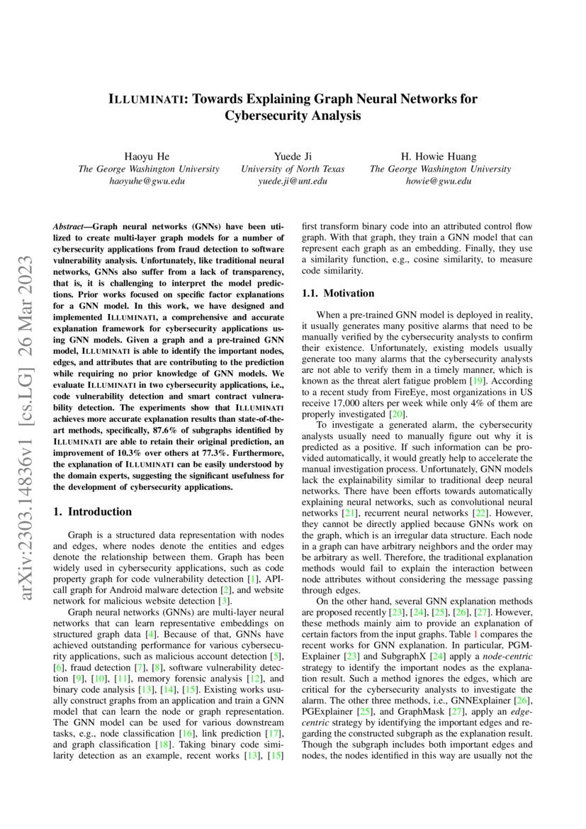 Illuminati: Towards Explaining Graph Neural Networks for Cybersecurity ... Illuminati: Towards Explaining Graph Neural Networks for Cybersecurity ...