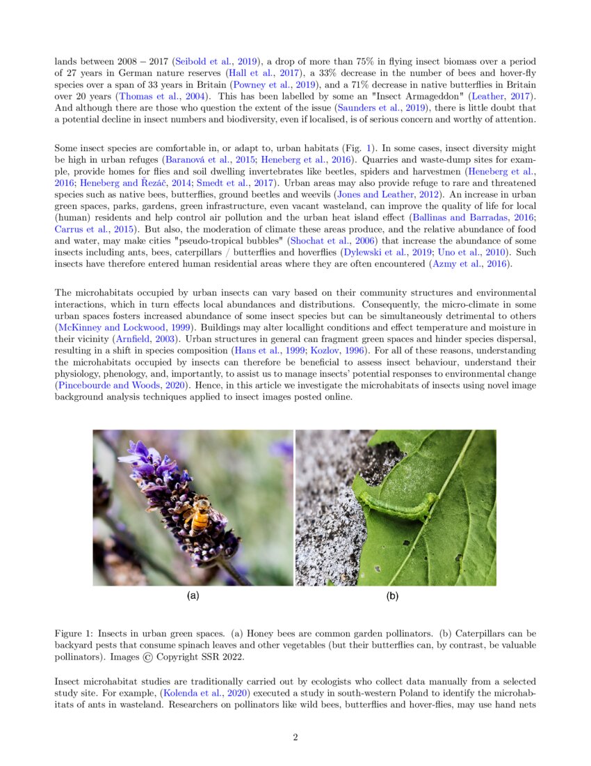 Image background assessment as a novel technique for insect ...