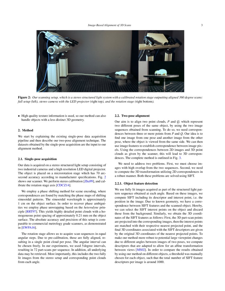 Image-Based Alignment of 3D Scans | DeepAI