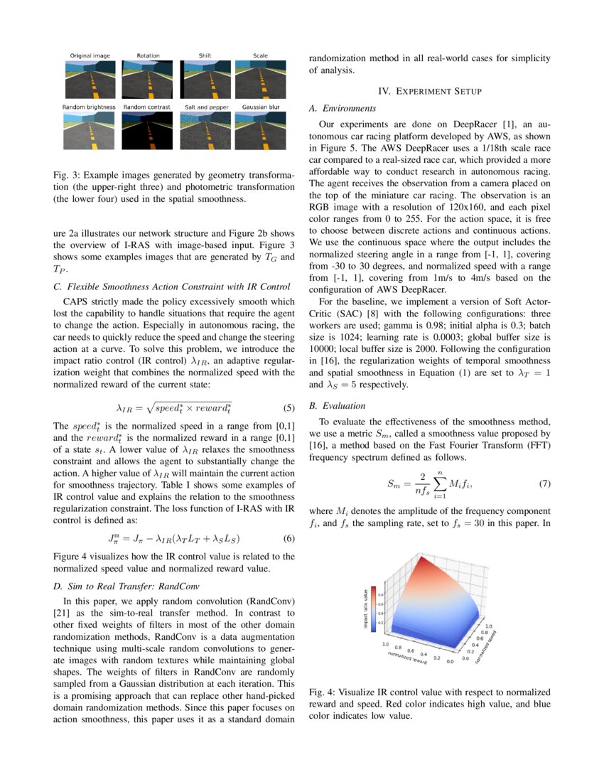 Image Based Regularization For Action Smoothness In Autonomous Miniature Racing Car With Deep