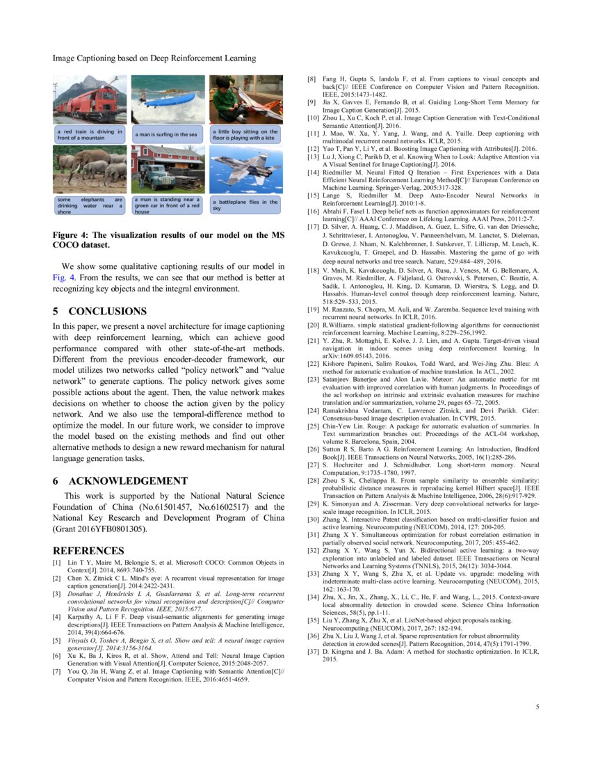 Image Captioning based on Deep Reinforcement Learning | DeepAI