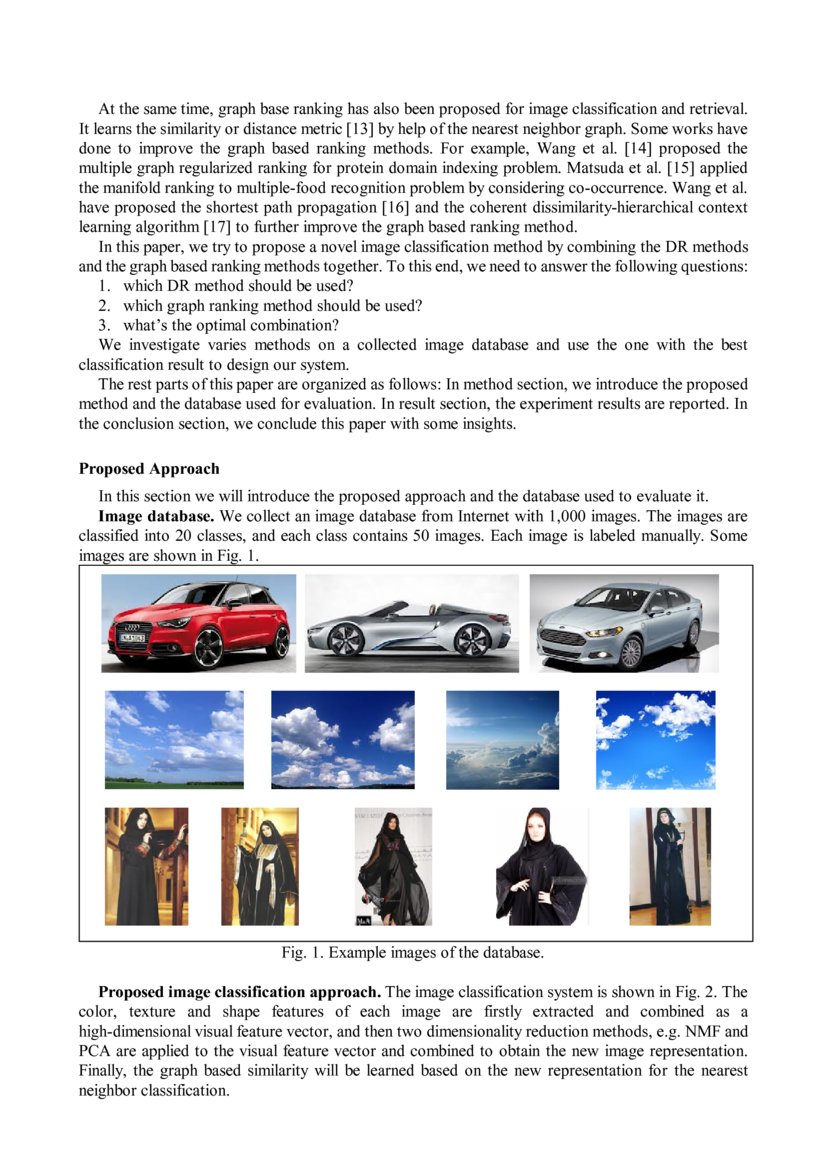 Image Classification by Feature Dimension Reduction and Graph based ...