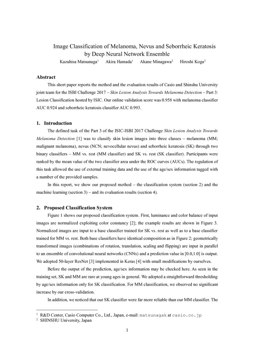 Image Classification of Melanoma, Nevus and Seborrheic Keratosis by Deep Neural Network Ensemble ...