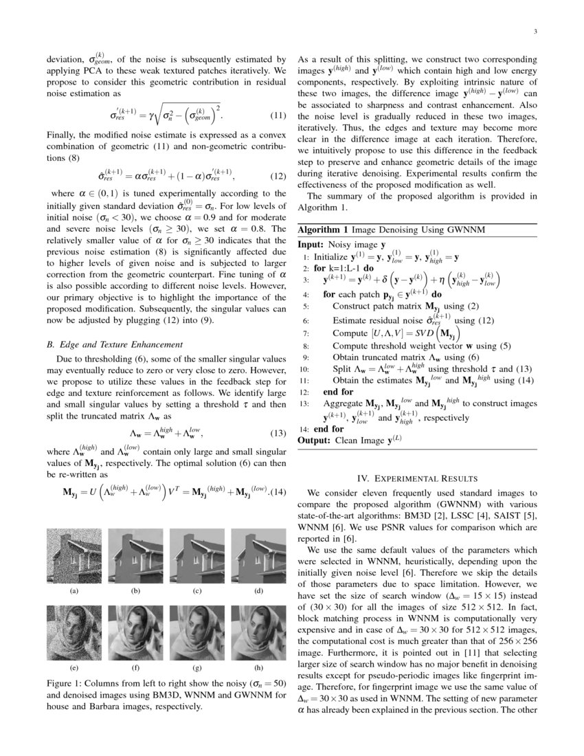 Image Denoising Using Low Rank Minimization With Modified Noise Estimation | DeepAI
