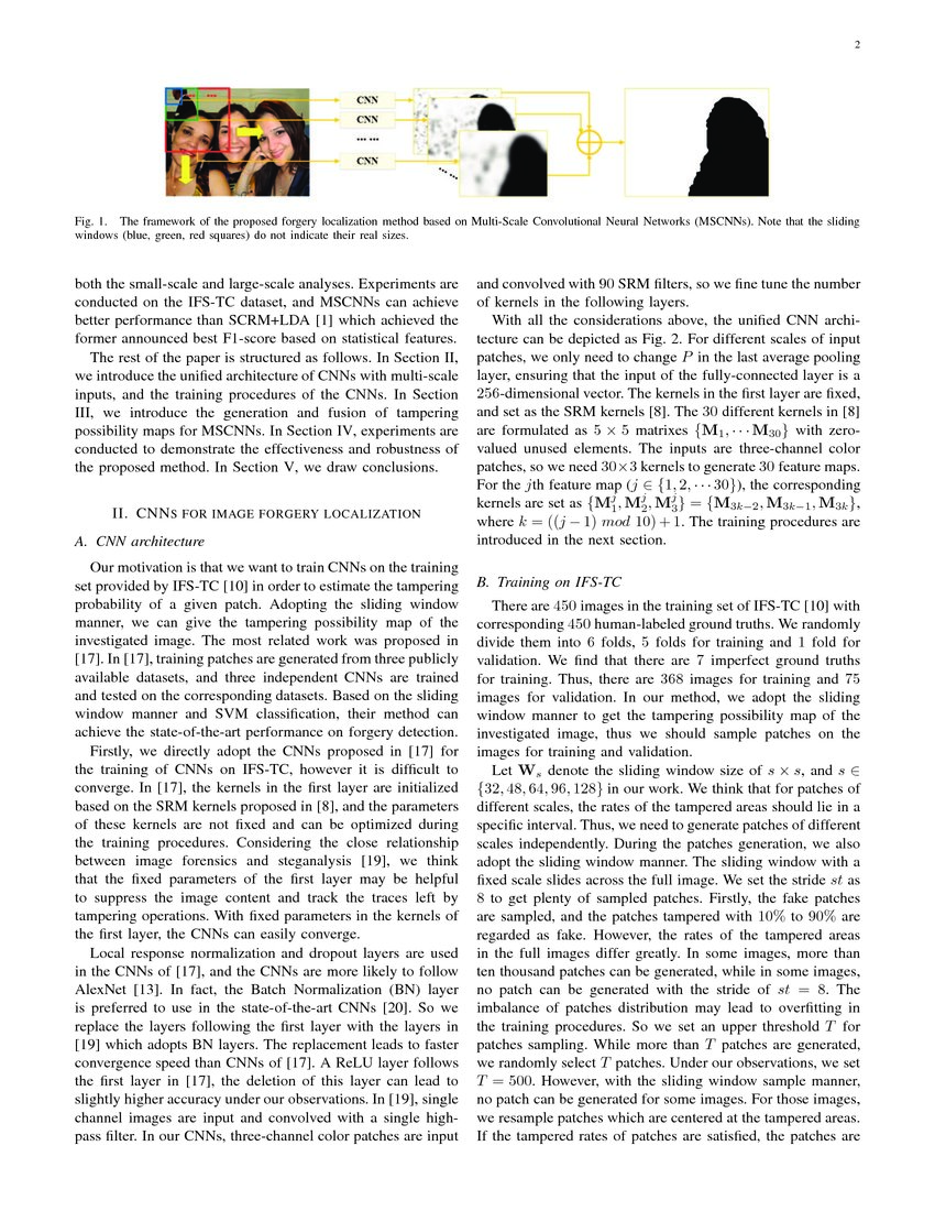 Image Forgery Localization Based On Multi Scale Convolutional Neural
