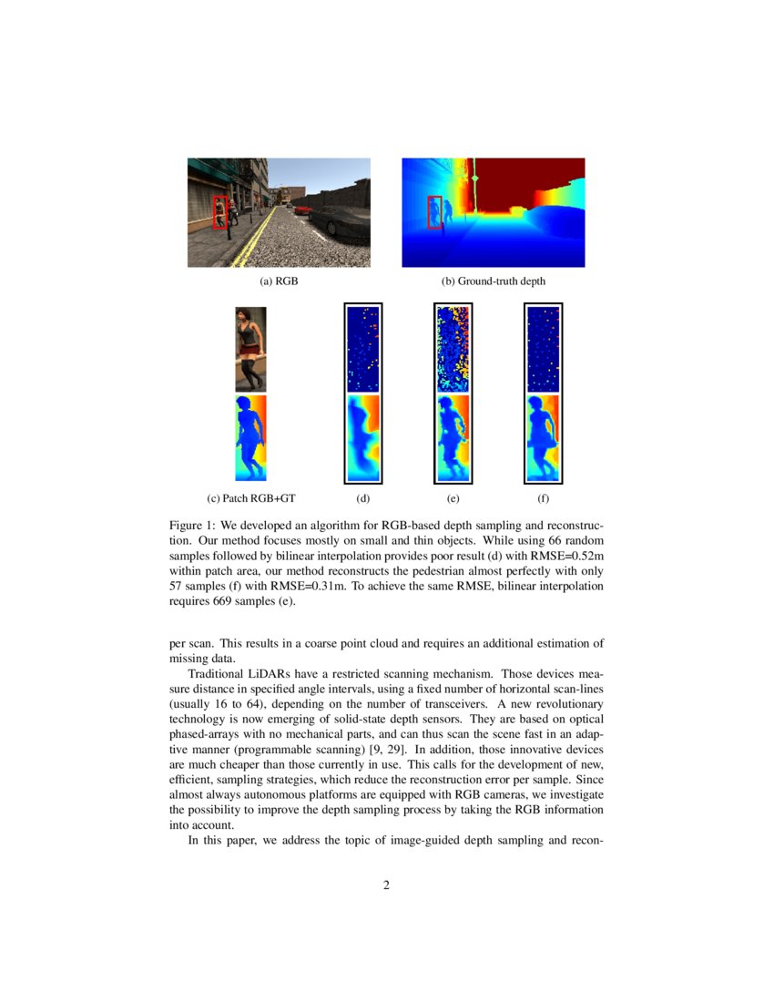 Image-Guided Depth Sampling and Reconstruction | DeepAI