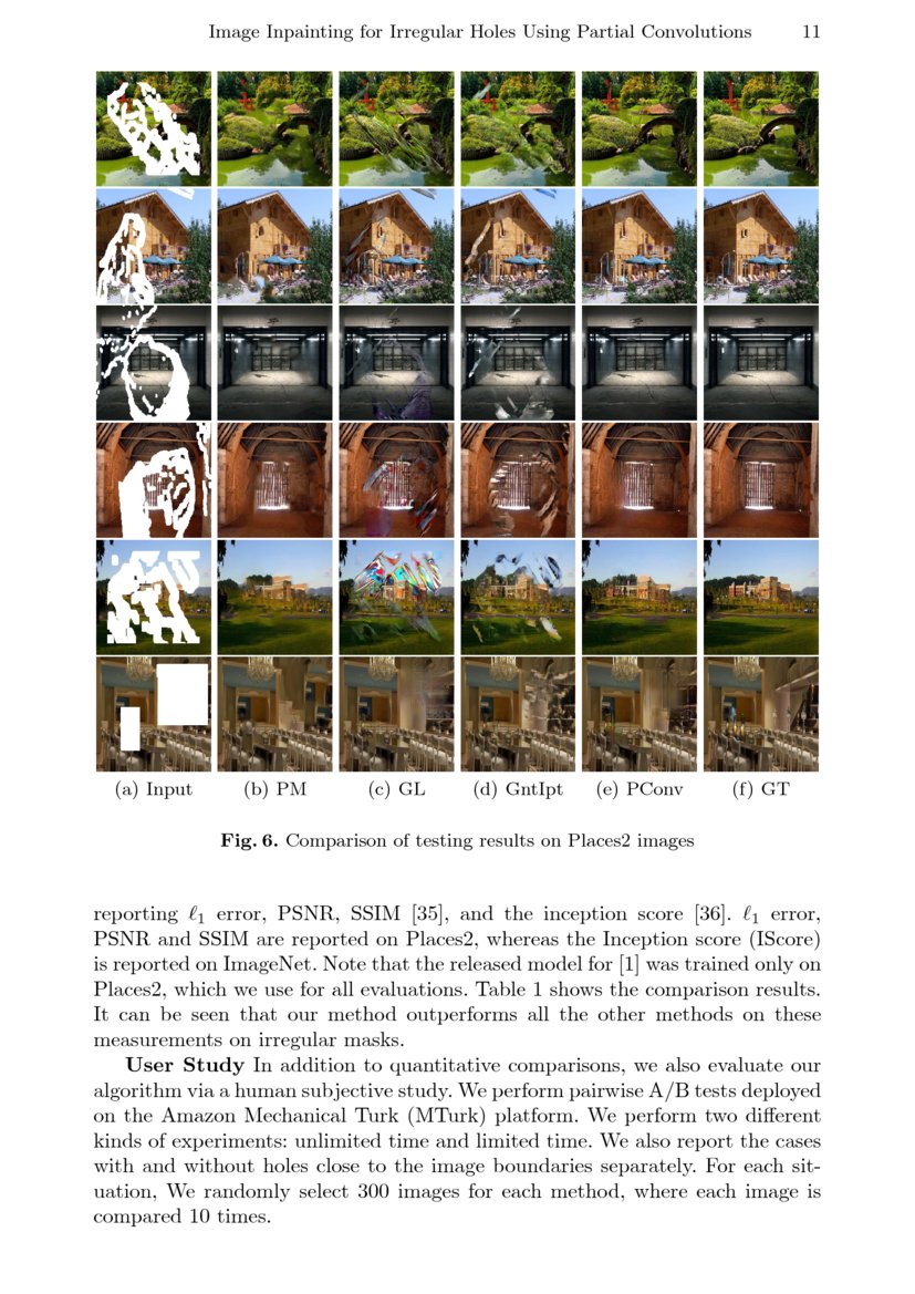 Image Inpainting for Irregular Holes Using Partial Convolutions | DeepAI