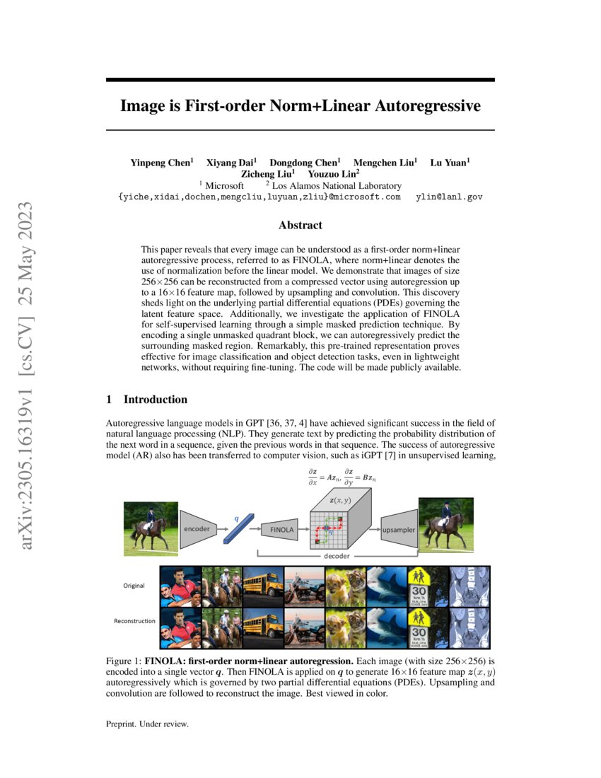 Image is First-order Norm+Linear Autoregressive | DeepAI