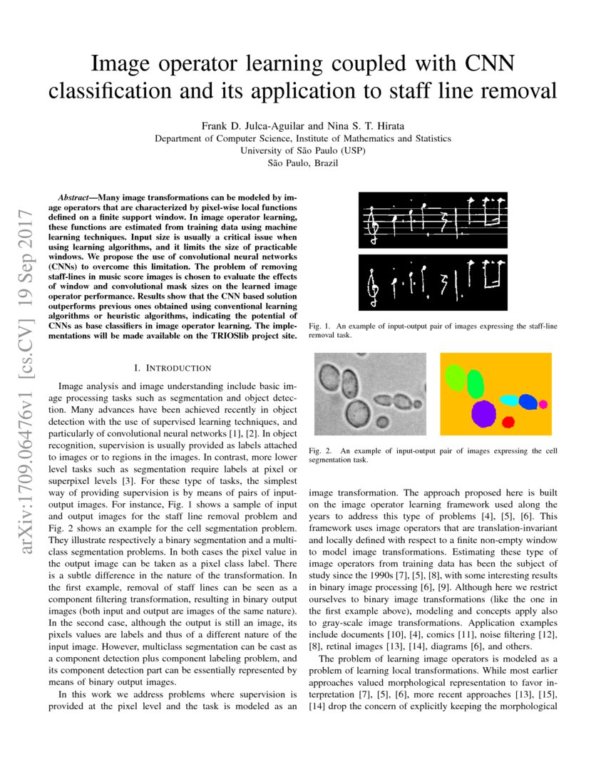 Image operator learning coupled with CNN classification and its ...