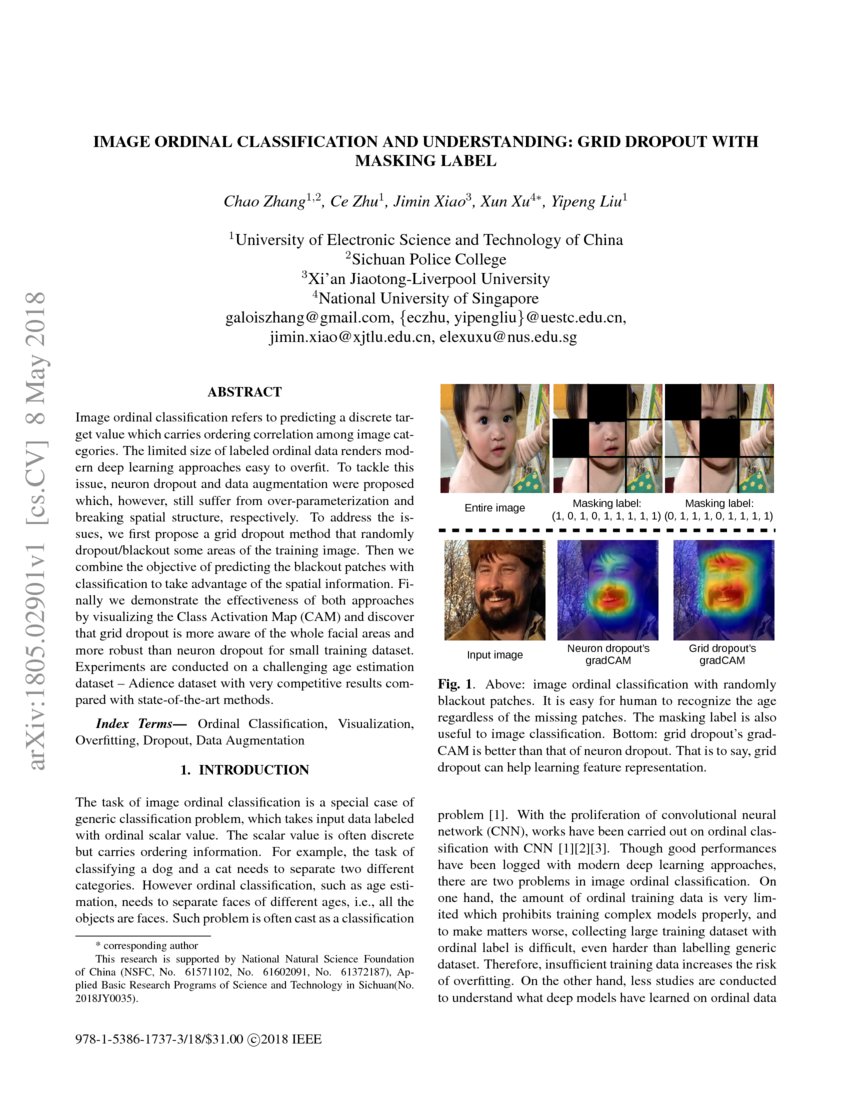 Image Ordinal Classification and Understanding: Grid Dropout with ...