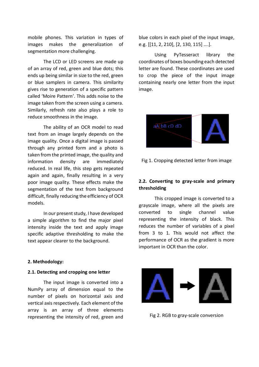 Image preprocessing and modified adaptive thresholding for improving ...