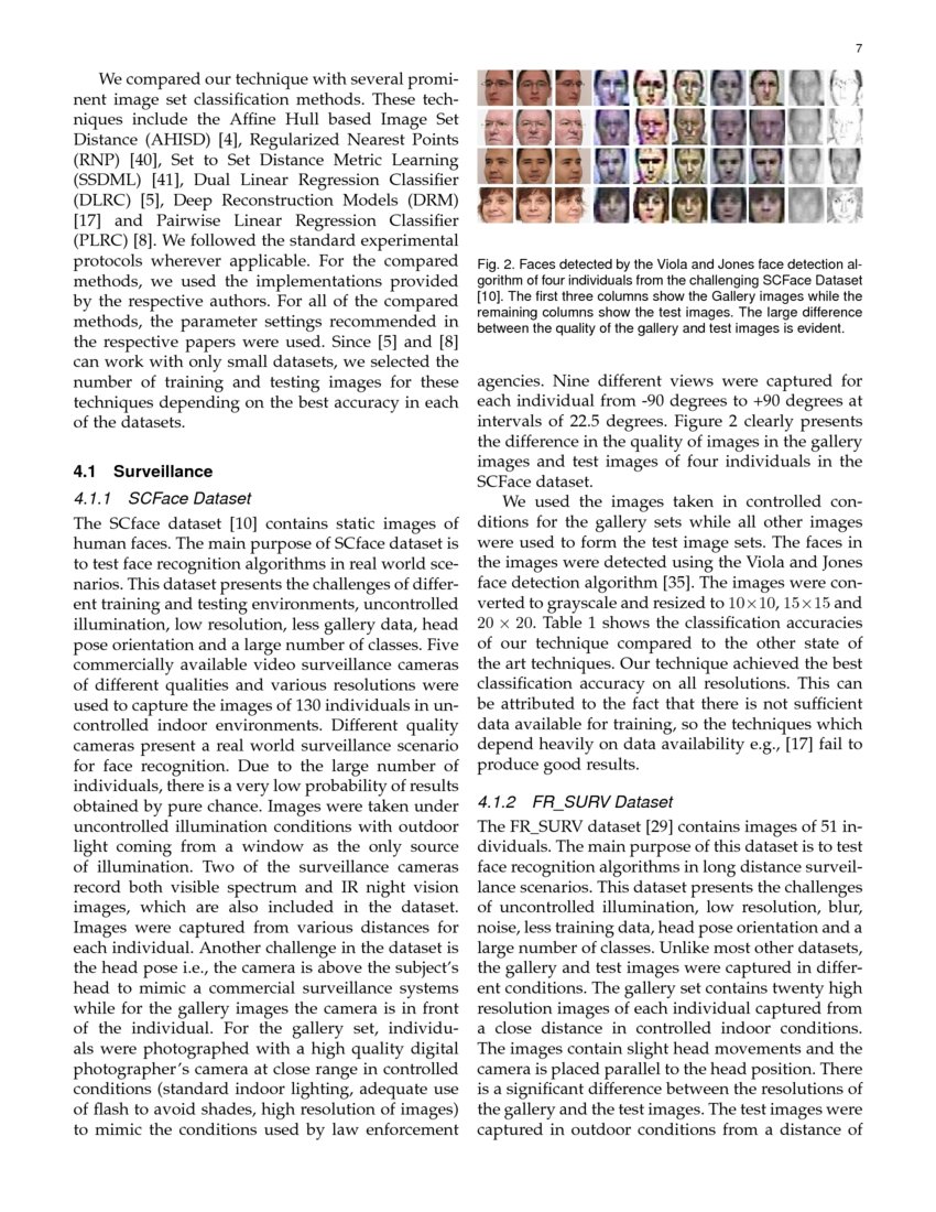 Image Set Classification for Low Resolution Surveillance | DeepAI