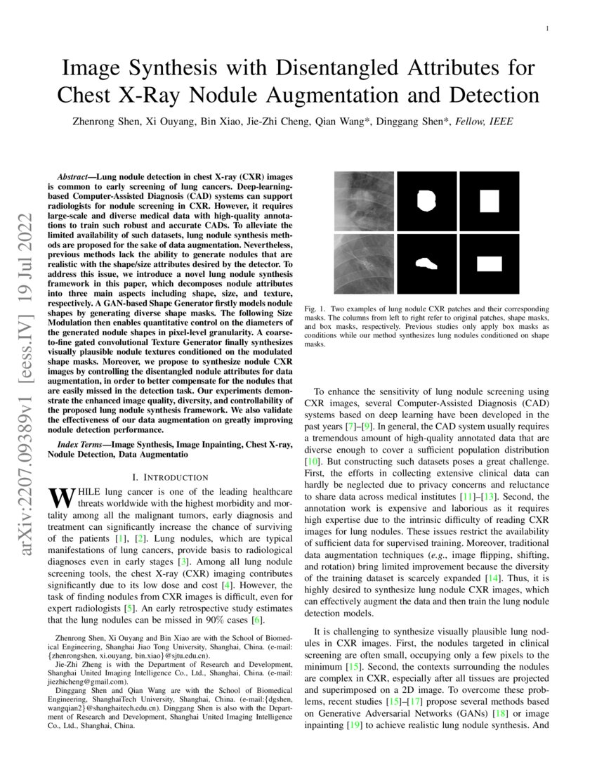Image Synthesis with Disentangled Attributes for Chest X-Ray Nodule ...